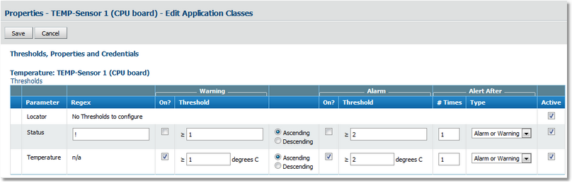 Modifying Parameter Thresholds